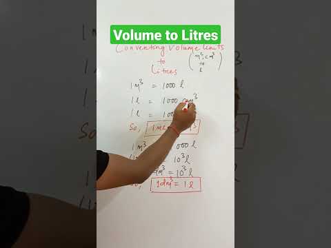 Converting Volume Units to litres | Meter to litres | Unit Conversion #shorts