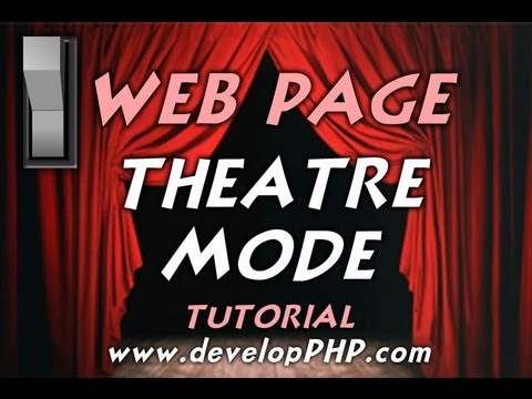 Learn Web Page Theatre Mode Overlay Tutorial CSS Javascript Light Switch Toggle Darkness - Mind ...