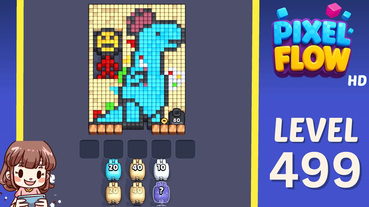 Pixel Flow Level 499 Solution Walkthrough