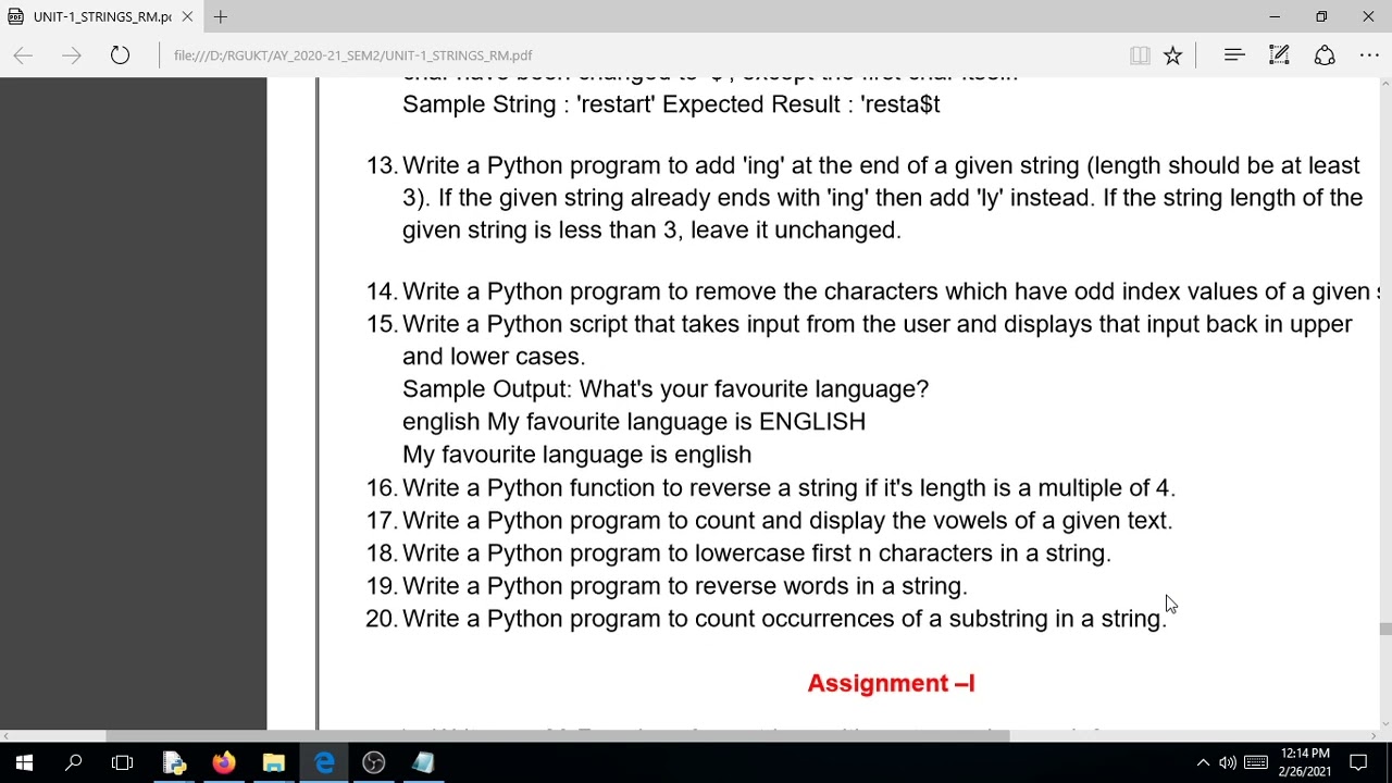 String Exercise Part 3