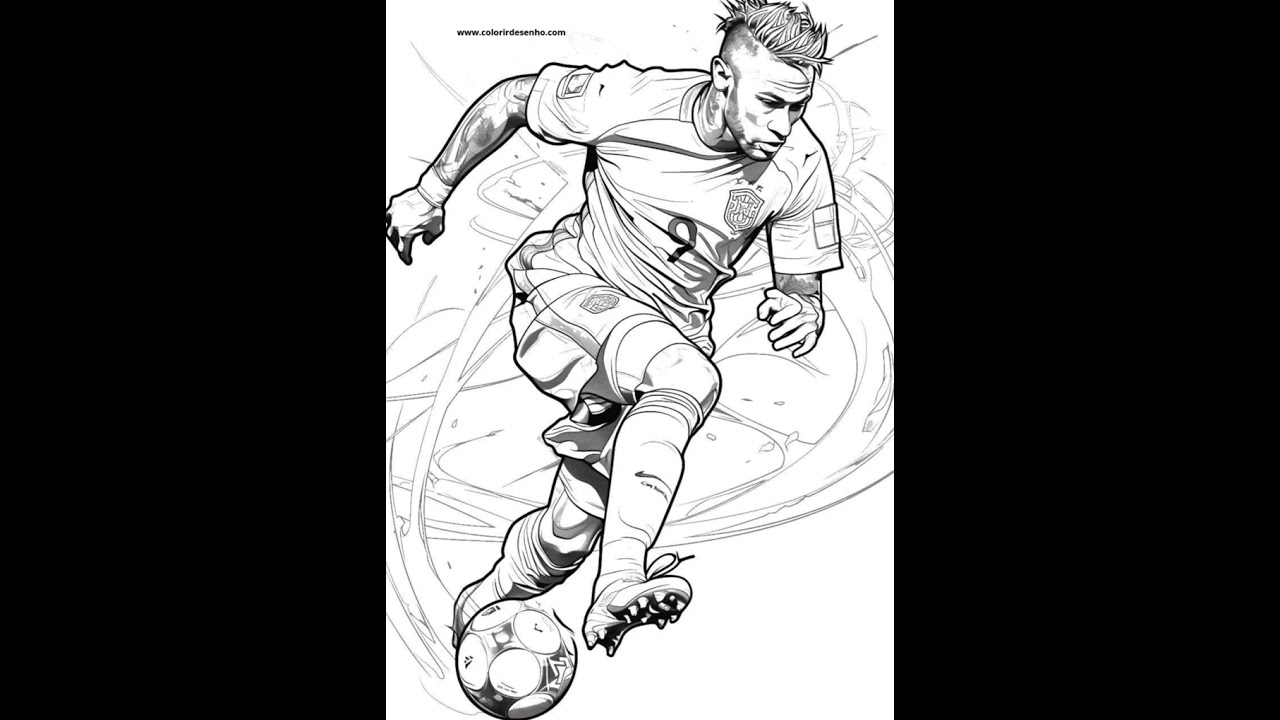 Free Printables Neymar Coloring Pages 42