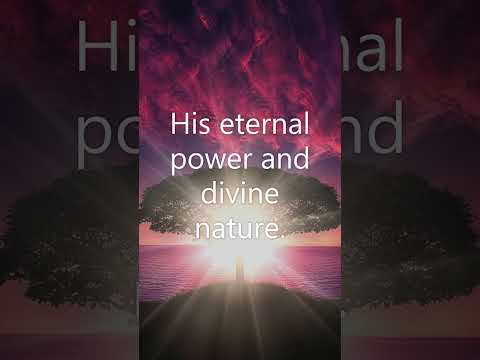 Bible Verse of the Day to Inspire, Edify and Bless You! ROMANS 1:20 #shorts #scripture