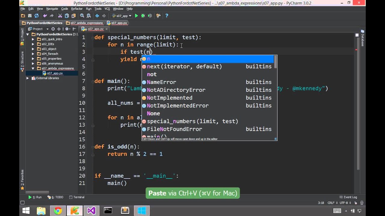 Part 7: Lambda Expressions - Python for the CSharp developer series