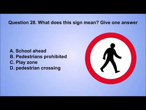 Road Signs And Traffic Signs Test / Driving Theory Test Questions & Answers UK.