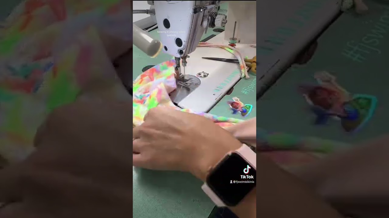 Adding a scrunched back to a bikini bottom #sewing #swimwear #sewingtips #howto