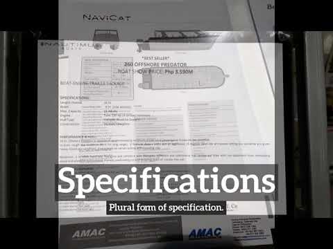 What are Specifications? | How Do Specifications Look? | How to Say Specifications in English?