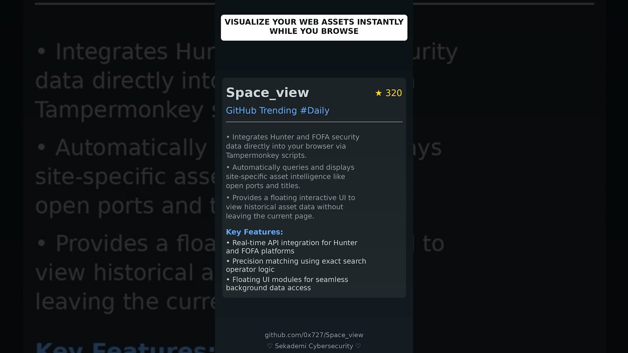 GitHub Trending Repositories: 0x727/Space_view 🇬🇧