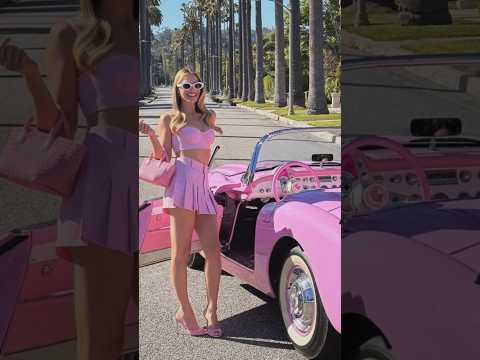 Margot Robbie's Public Appearance in Barbie's Dress & Accessories💖✨
