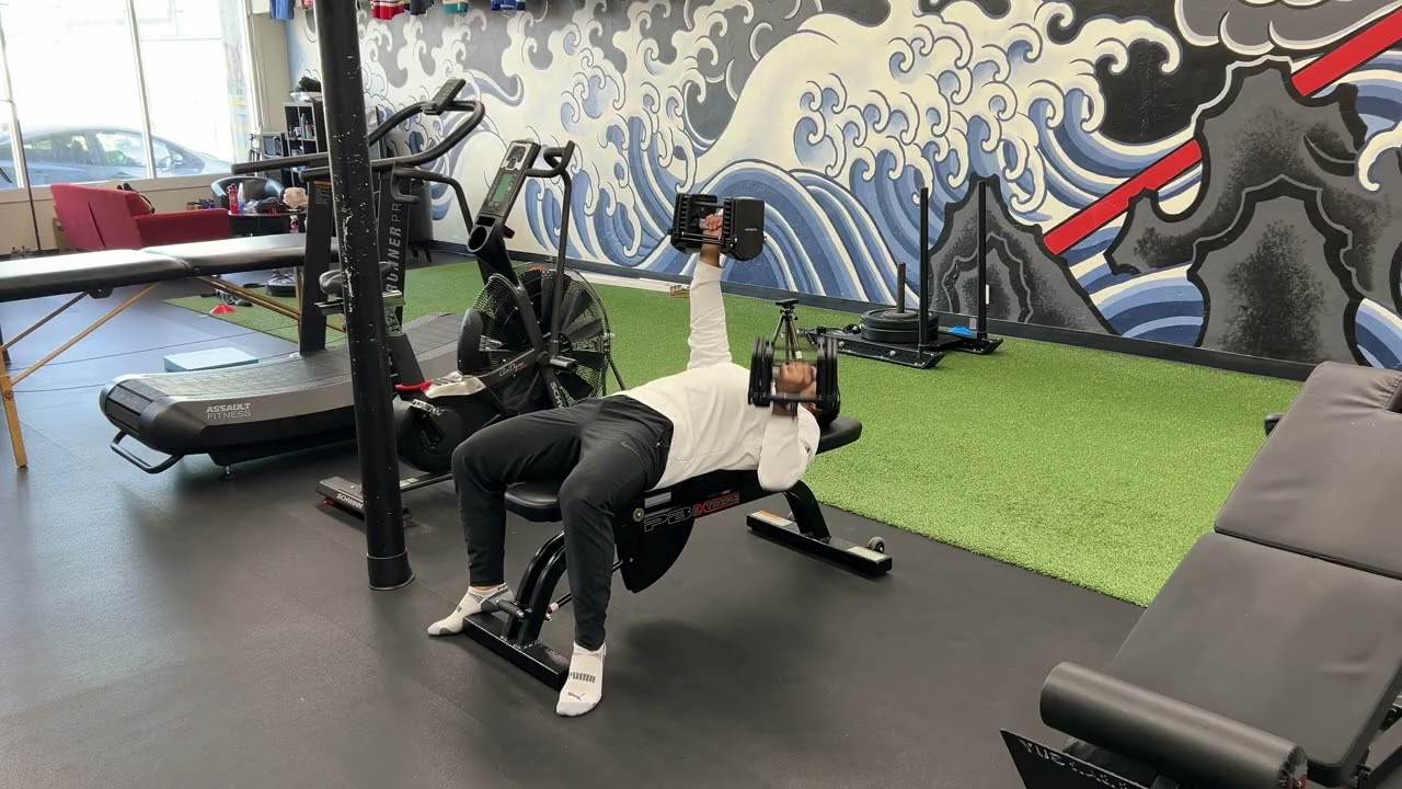 GSP Top Down Alternating Dumbbell Range Press