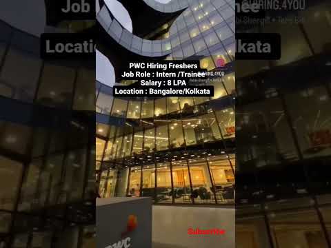 PWC Hiring Freshers As Intern | PWC Jobs | Freshers