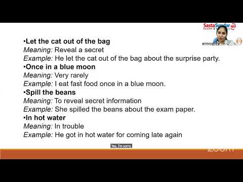📘 Idioms & Phrases | Free Zoom Class at 9 PM | Hindi to English Class