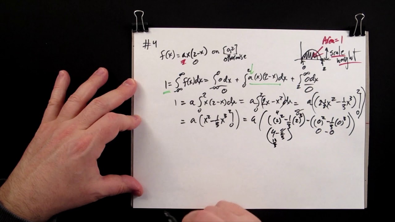 Probability Continuous Distribution Example: Normalizing a Function