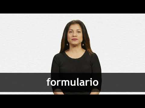 Traducción en inglés de “FORMULARIO” | Collins Diccionario español-inglés