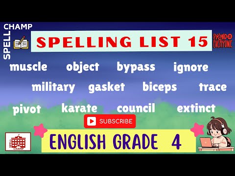 English Grade 4 Spelling List 15