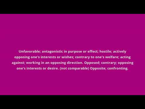 what is the meaning of adverse