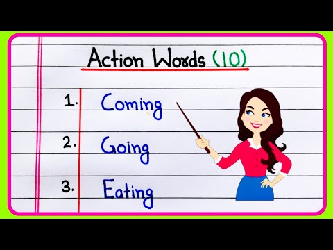 Action words 10 | Action words in English | 10 Action words | Action verbs 10