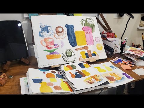 Mixed Media Starter Kit-folk art, how to build creative decision making in process #mixedmedia #art