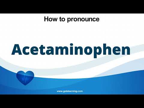 How to pronounce Acetaminophen in English Correctly