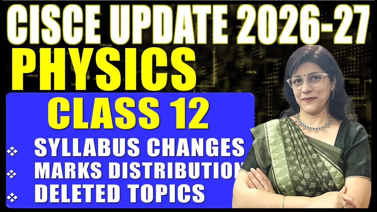 ISC CLASS 12 | PHYSICS REVISED SYLLABUS & MARKS ALLOCATION 2025-26
