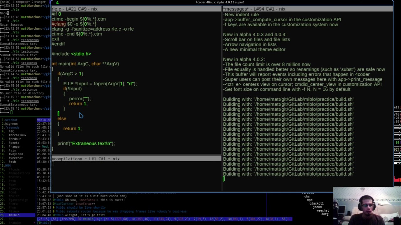 Practising Programming in C: 015 - Run-length Encoding