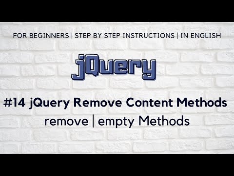 Learn 14 jQuery Remove Content Element Methods | remove Method | empty Method - Mind Luster