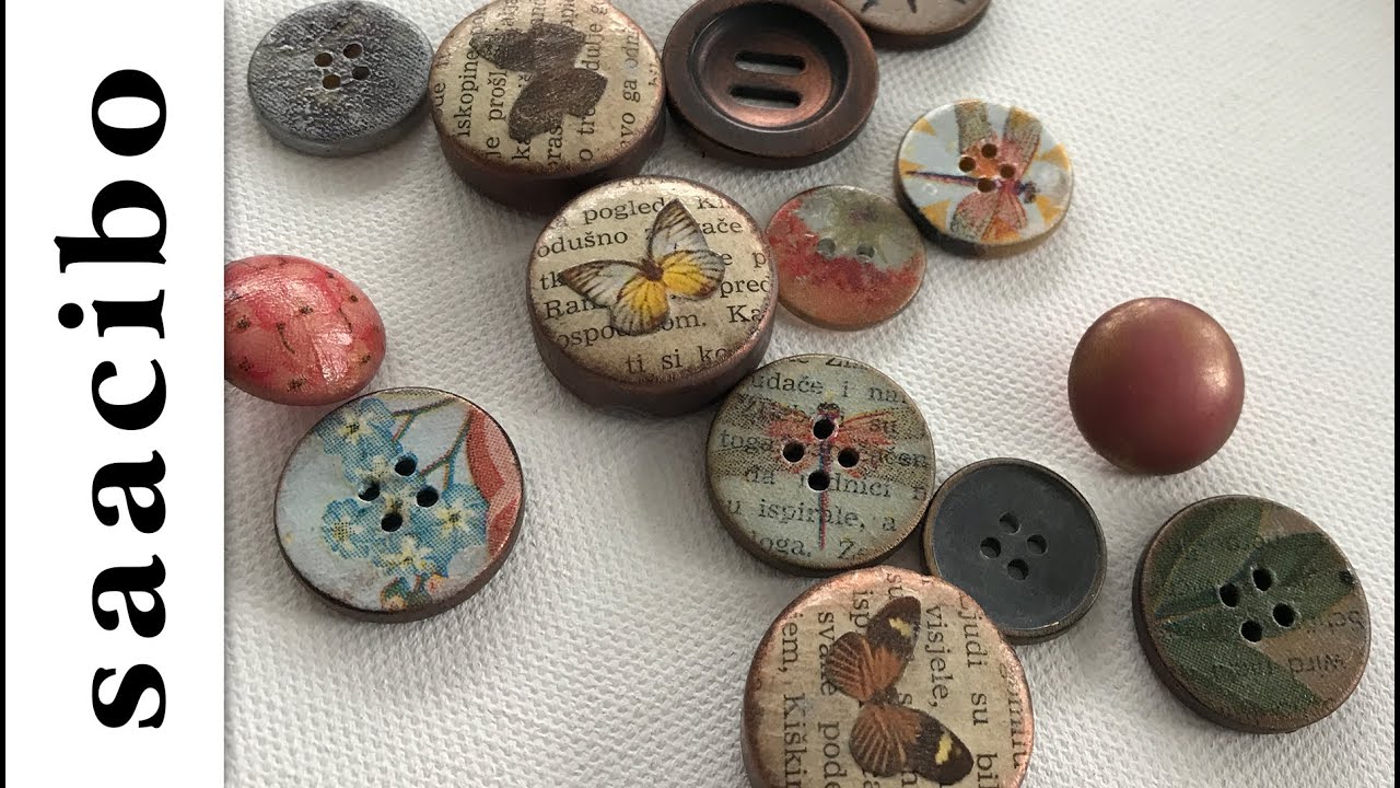 Altered Buttons Short Version - Process Video #upcycledcrafts