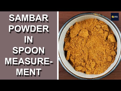 HOME MADE SAMBAR POWDER IN SPOON MEASUREMENT WITH KANNADA AUDIO | « The ...