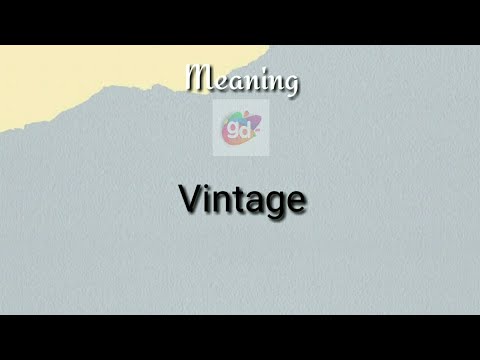 Vintage Meaning with Pronunciation||Googul Dictionary#vintage