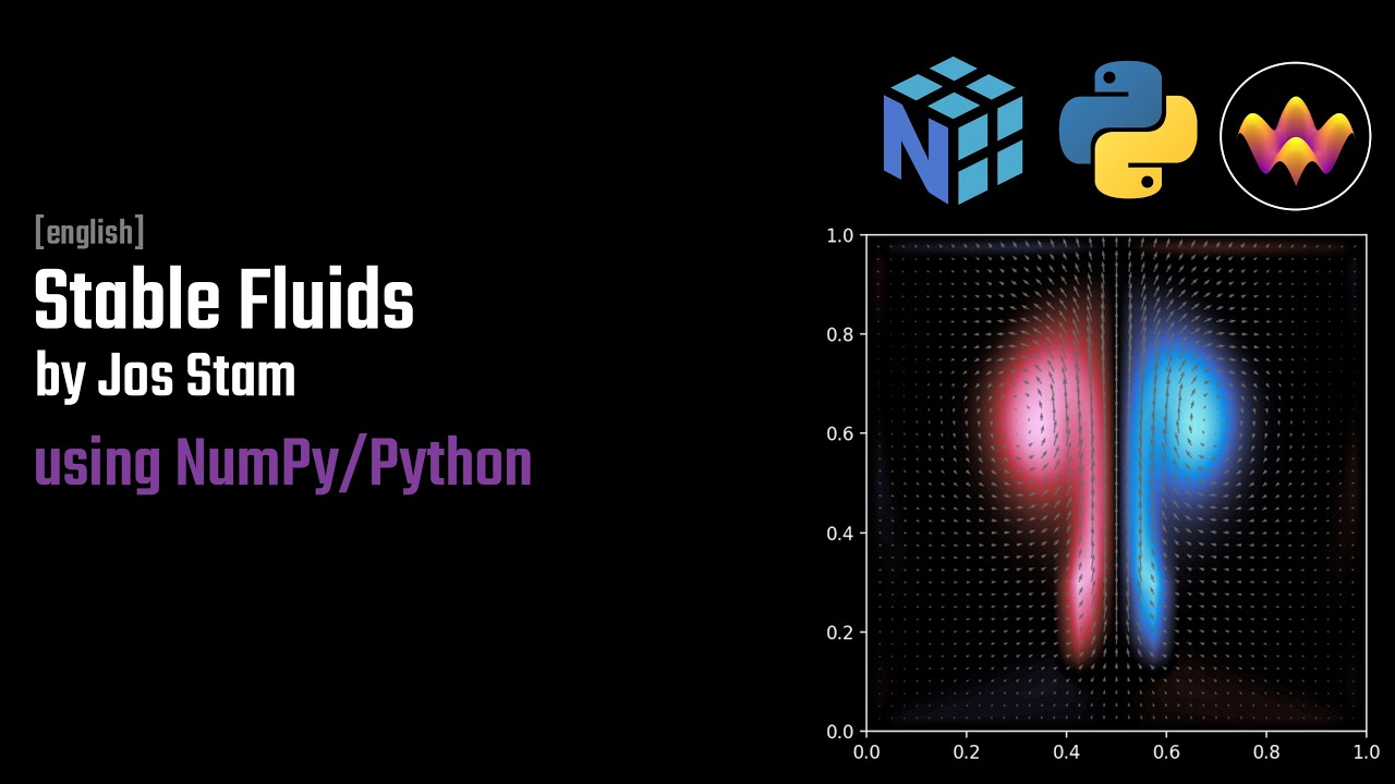 Stable Fluids implemented in Python/NumPy