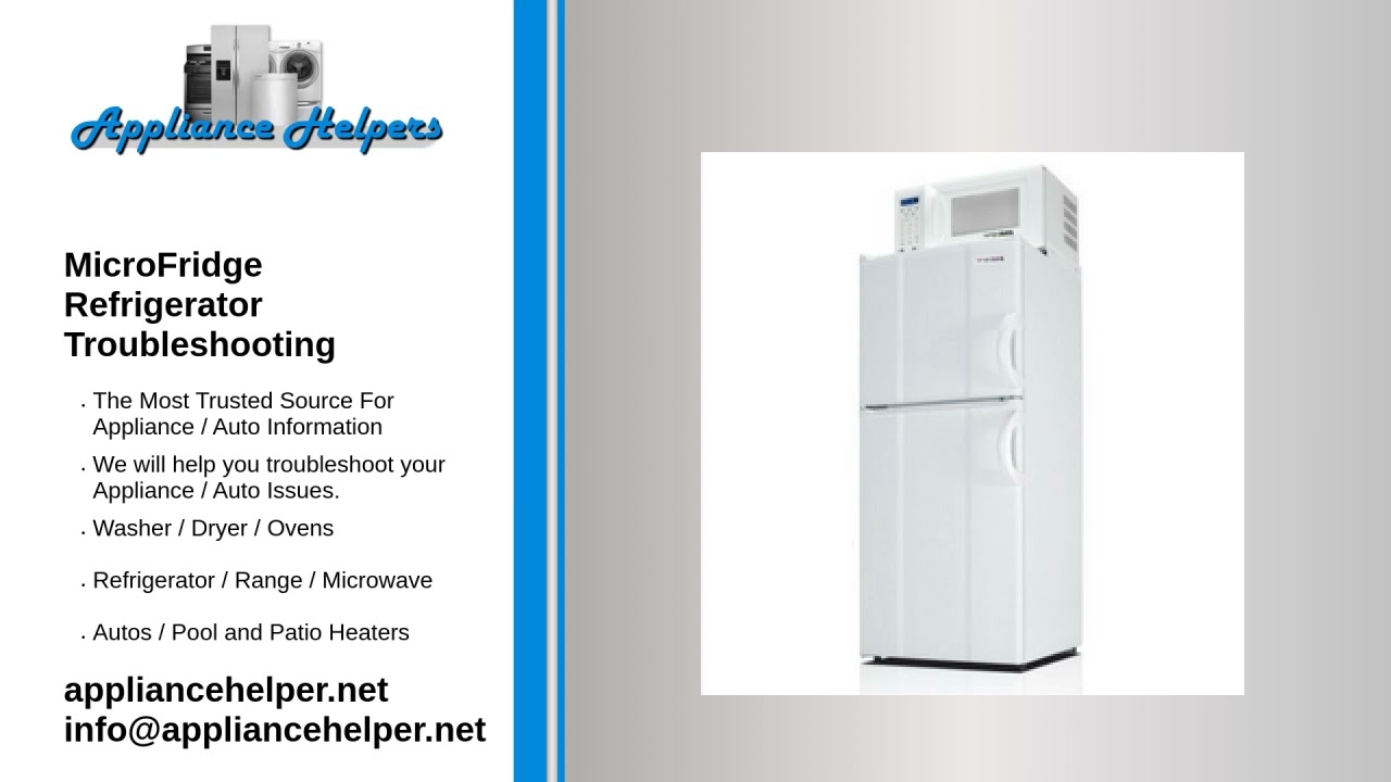 MicroFridge Refrigerator Troubleshooting