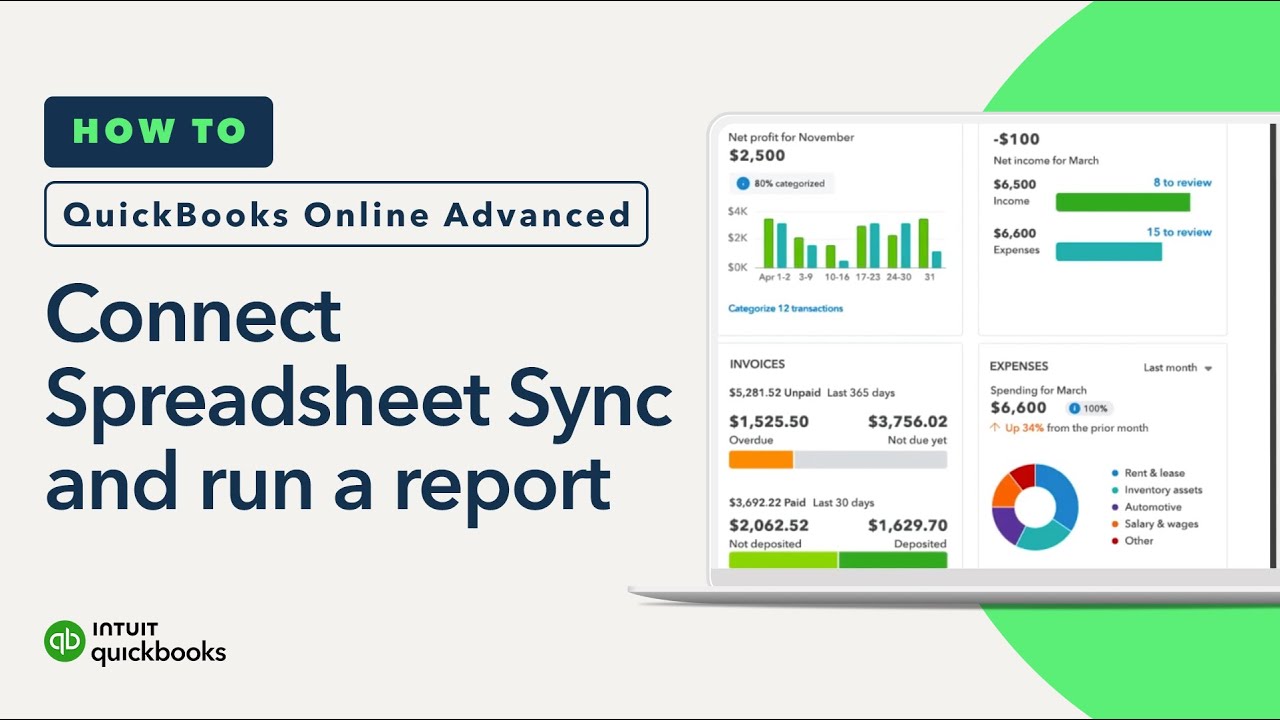 How to connect Spreadsheet Sync and run a report in QuickBooks Online Advanced
