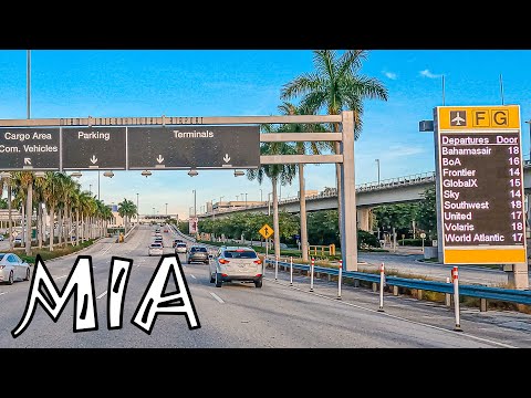 Miami International Airport Arrivals & Departures | 4K Driving Tour July 2023