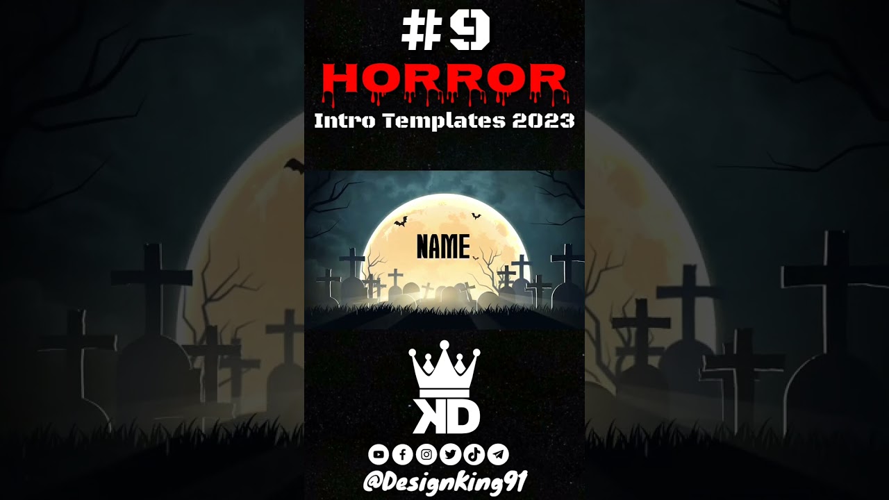 Horror Intro Template 9 For YouTube Horror Channels 2023 No Text + No Copyright + Free Download