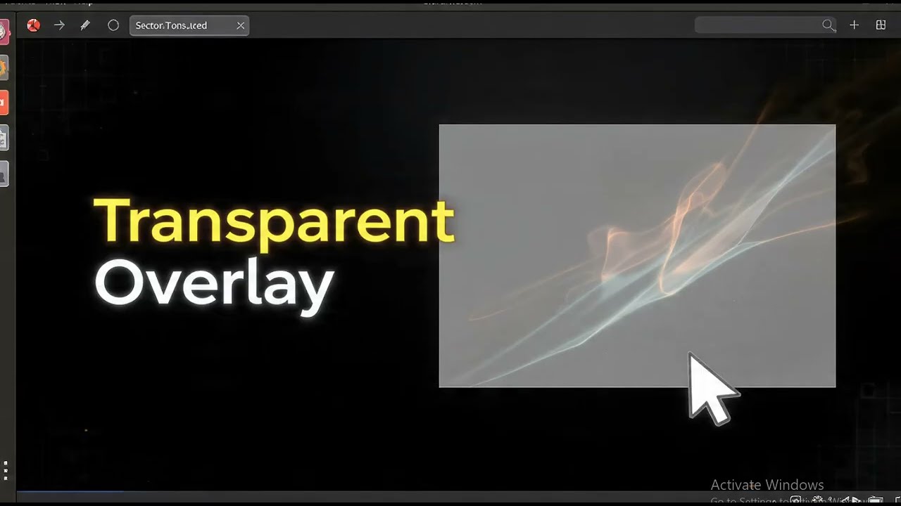 How to overlay a transparent image over active windows on Linux