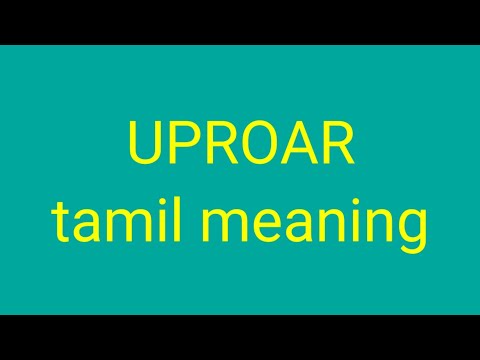 UPROAR tamil meaning/sasikumar