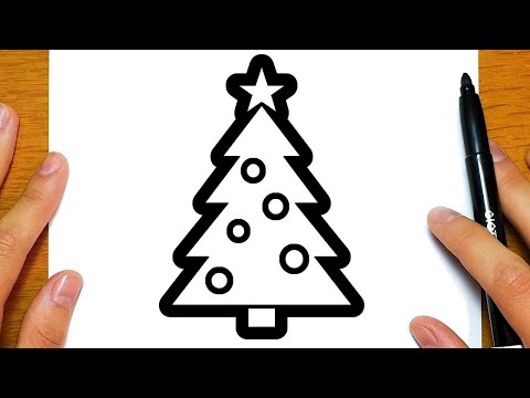 HOE TEKEN JE EEN KERSTBOOM | Gemakkelijke tekeningen