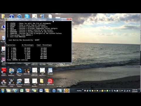 Video 8 Factor Extraction PQMethod