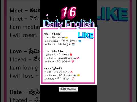 spoken English classes in telugu😲