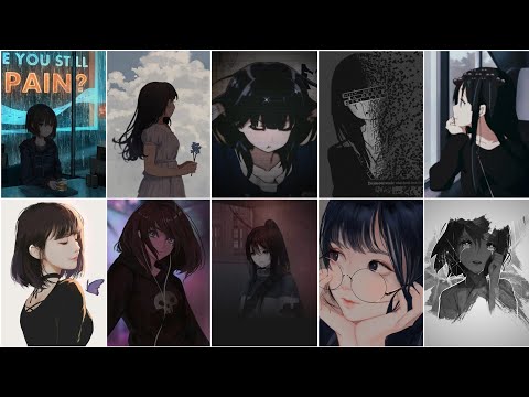 Anime Girl Black Aesthetic DP Photo🖤| Aesthetic dpz for girls | Anime Girls dp/pics/photo/images/dpz