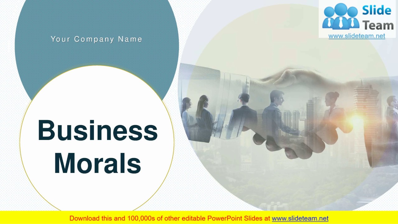 Business Morals PowerPoint Presentation Slides