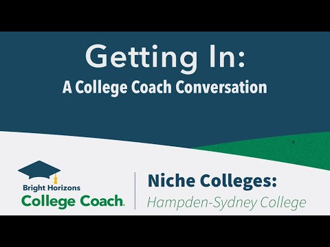 Niche Colleges: Hampden-Sydney College (#GettingInPodcast / 11-30-23 / Segment 1)