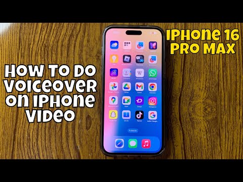 How To Do Voiceover on iPhone Video iPhone 16 Pro Max 2024