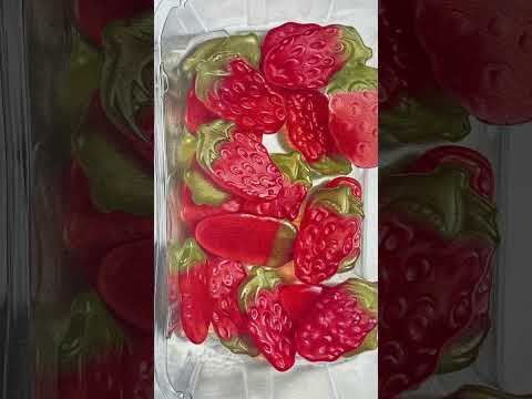Punnet of “Strawberries” colour pencil on cartridge paper