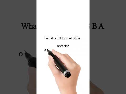 What is full form of B B A? Bachelor of Business Administration #BBA #SHORT #viral