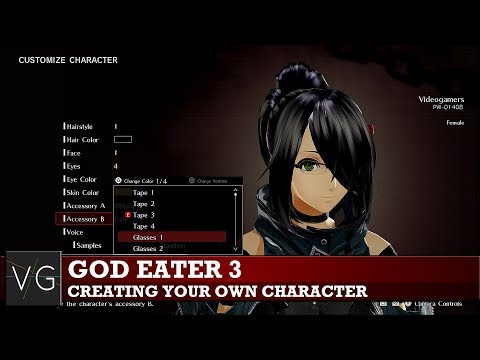 God Eater 3 - Creating your own character. Customization options.