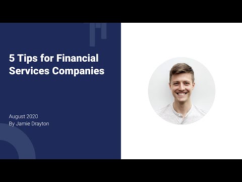5 Tips for Financial Services Companies