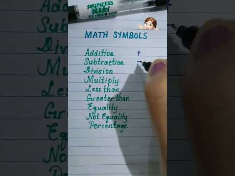 Math Symbols #maths #symbols #learning #study