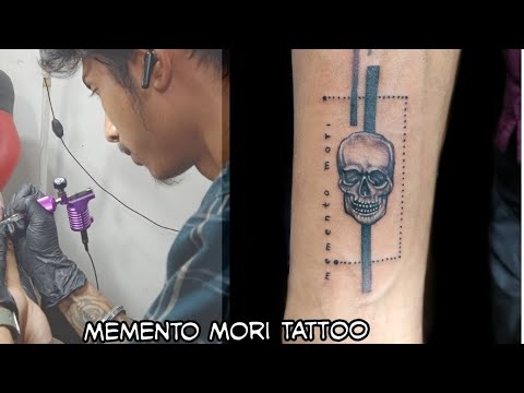 Memento Mori tattoo time-lapse full video #tattooart #tattootimelapse