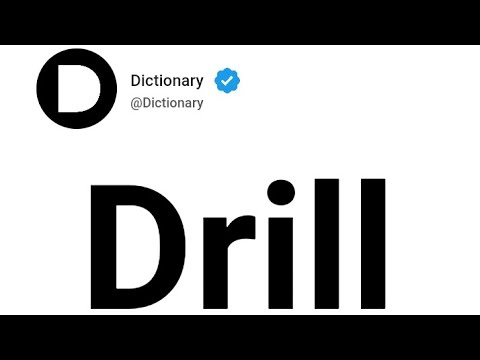 Drill Meaning In English