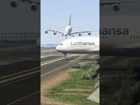 Lufthansa Airbus A380 Accidentally Come Runway During Airbus Hard Landing Gta-5